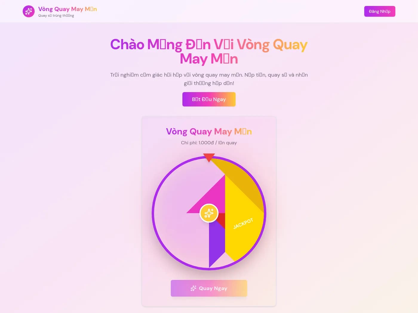 Vòng Quay May Mắn - Ứng Dụng Quay Số Đẹp Hỗ Trợ Nạp Rút Tài Khoản