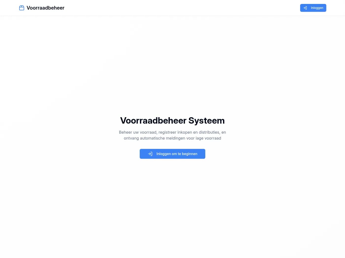 Voorraadbeheer Webapp voor Inkoop en Distributie