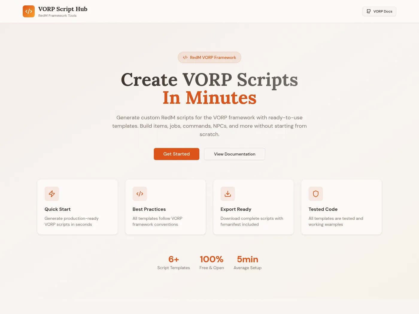 VORP RedM Script Hub