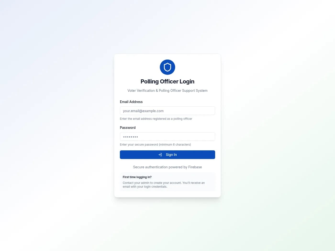 Voter Verification & Polling Officer Support System