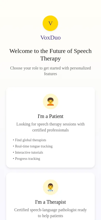 VoxDuo: Cross-Platform Speech Therapy & Real-Time Tongue Tracking App