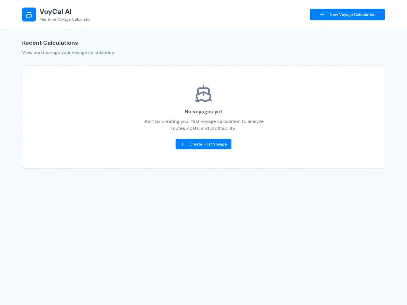 VoyCal AI: Minimalist Voyage Calculator for Maritime Shipping