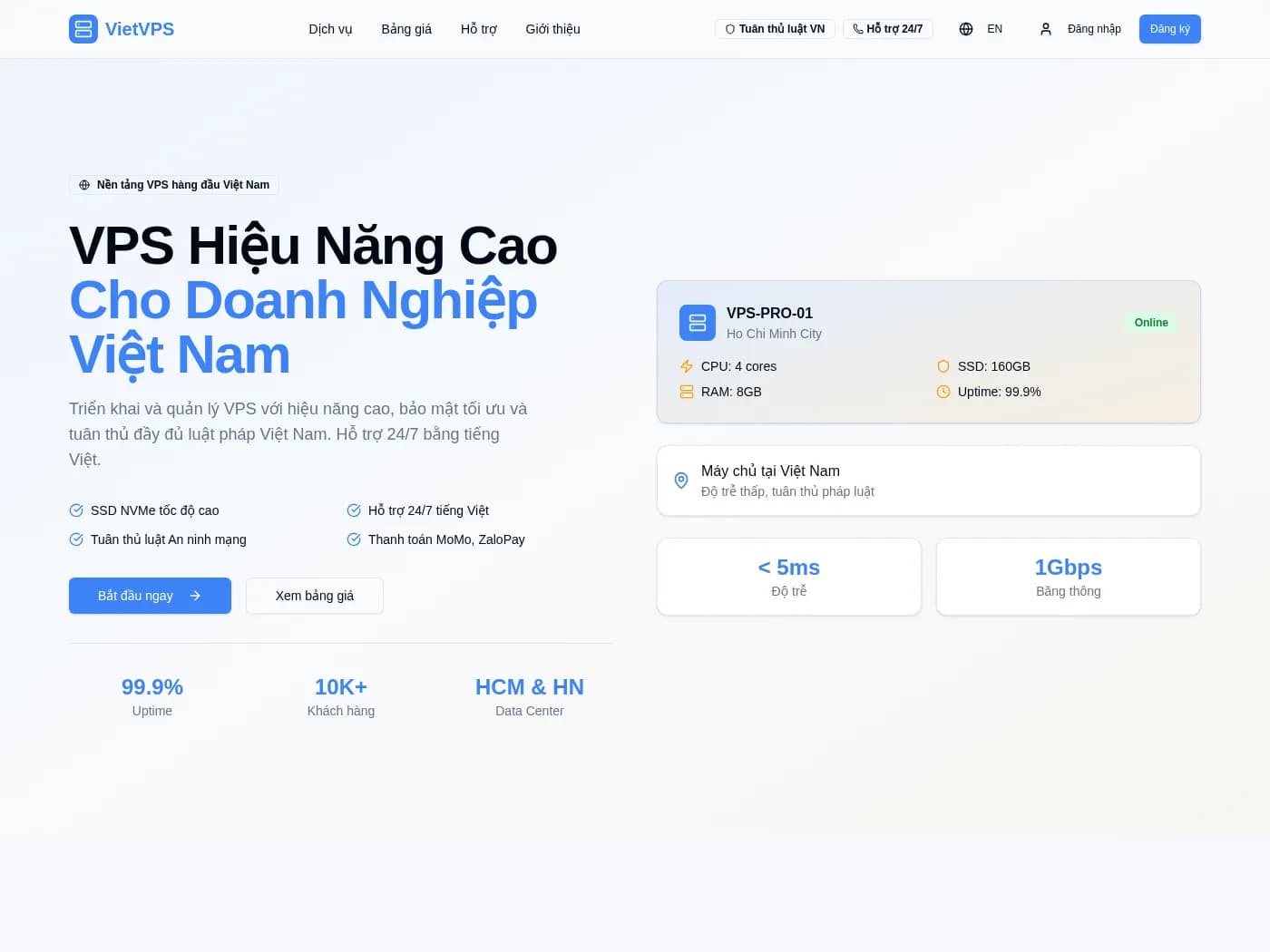 VPS Service Platform for Vietnam