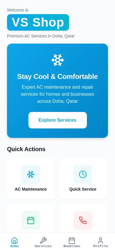 VS Air Conditioning Service App