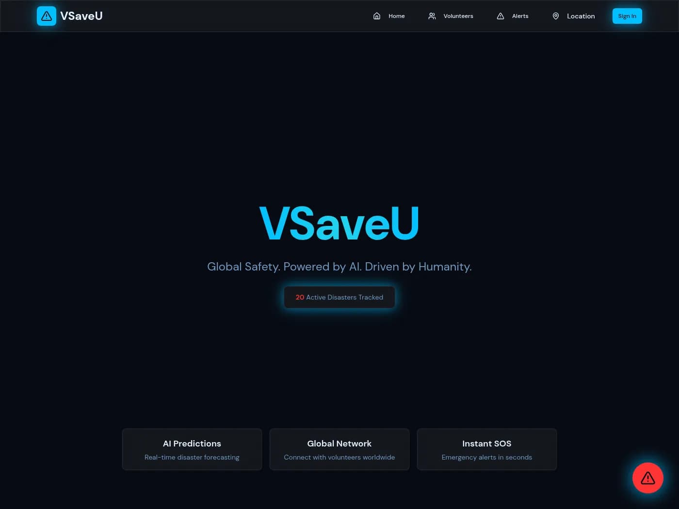 VSaveU: AI-Powered Global Disaster Management Platform
