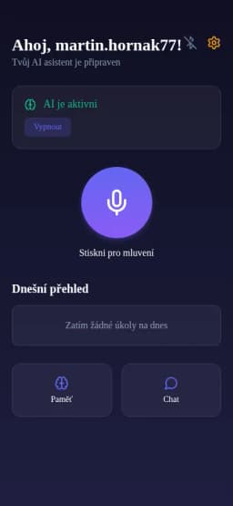 Všudepřítomné AI: Osobní Hlasový Asistent s Pamětí a Rutinními Připomínkami
