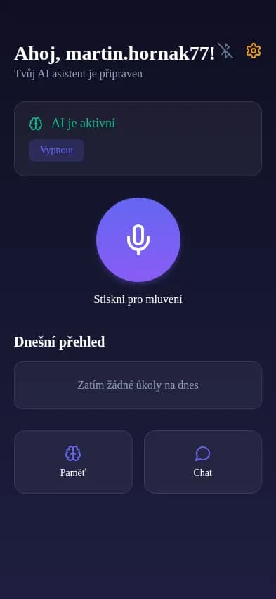 Všudepřítomné AI: Osobní Hlasový Asistent s Pamětí a Rutinními Připomínkami