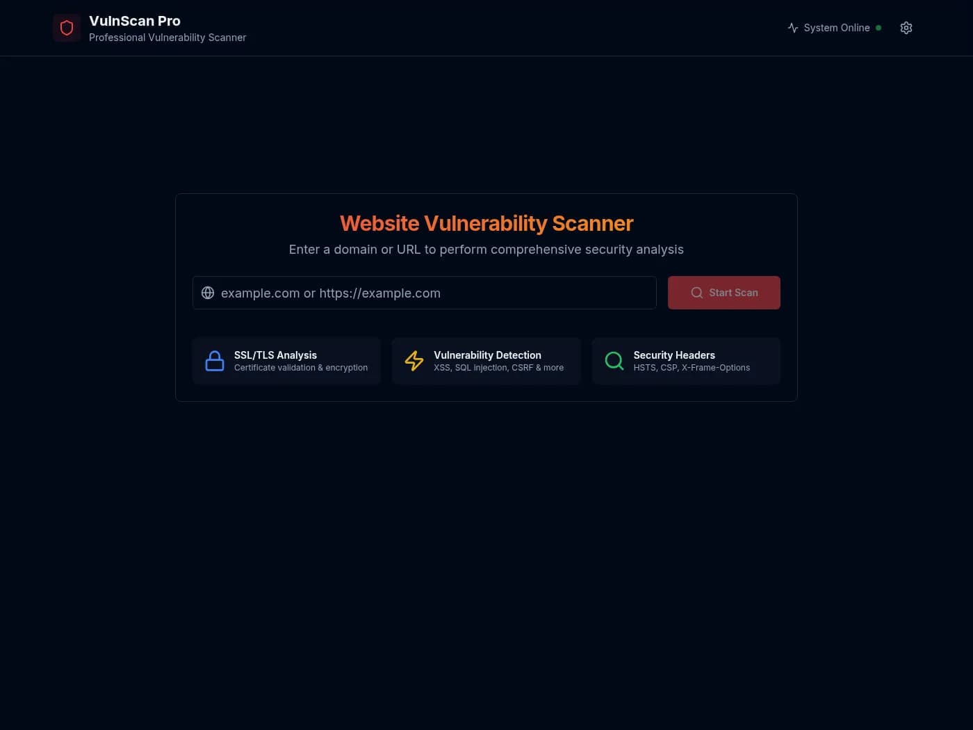 Website Vulnerability Scanner