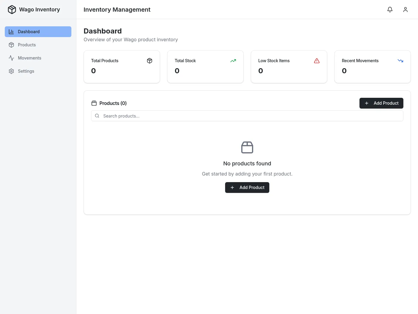 Wago Product Inventory Management Web Portal