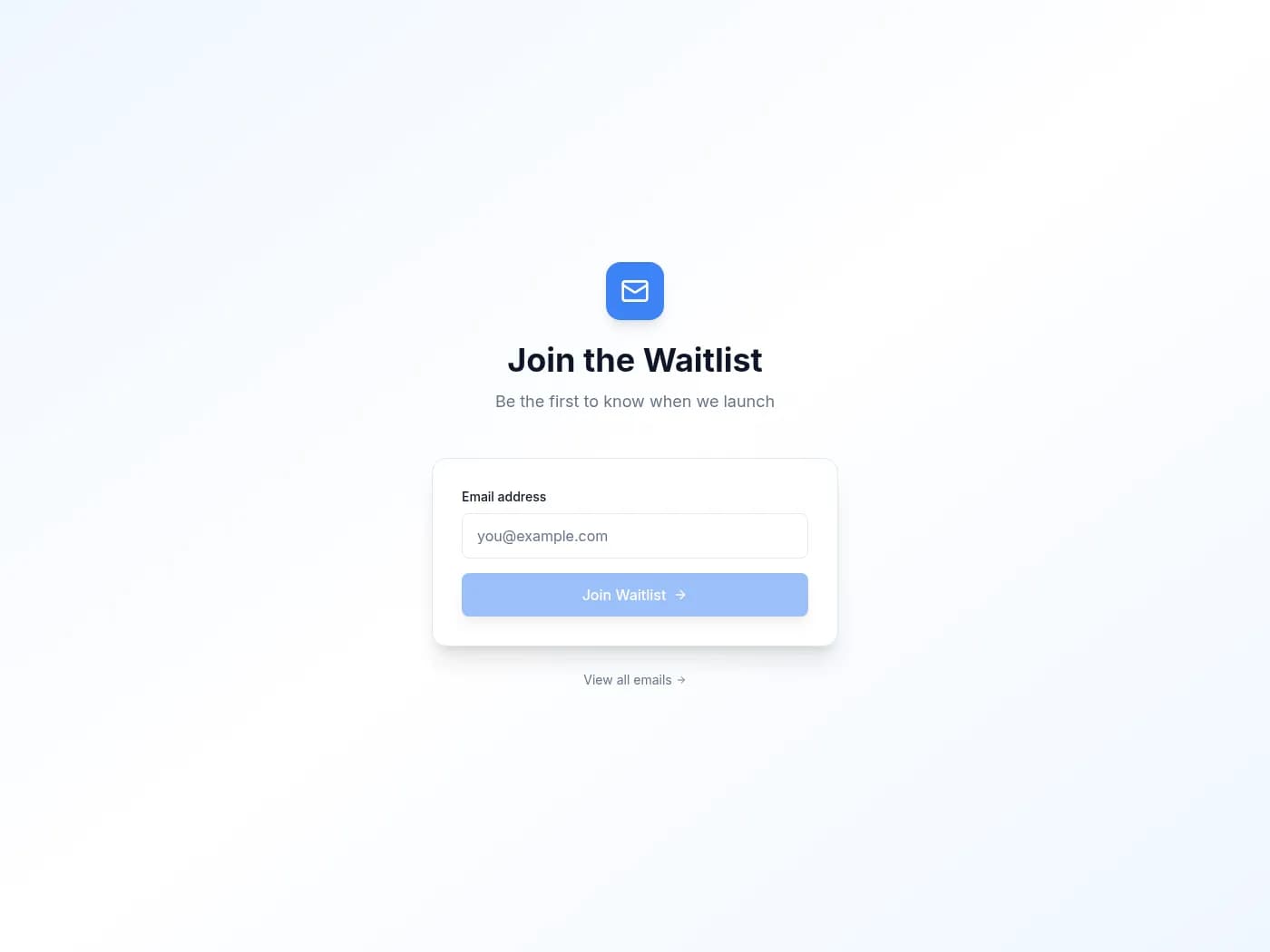 Waitlist Email Collector