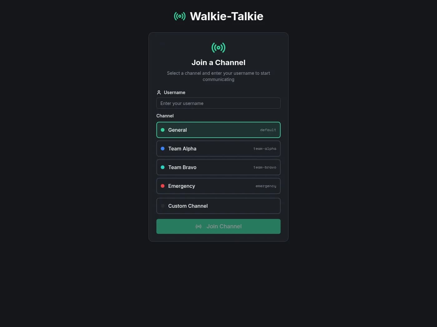 Networked Walkie-Talkie System