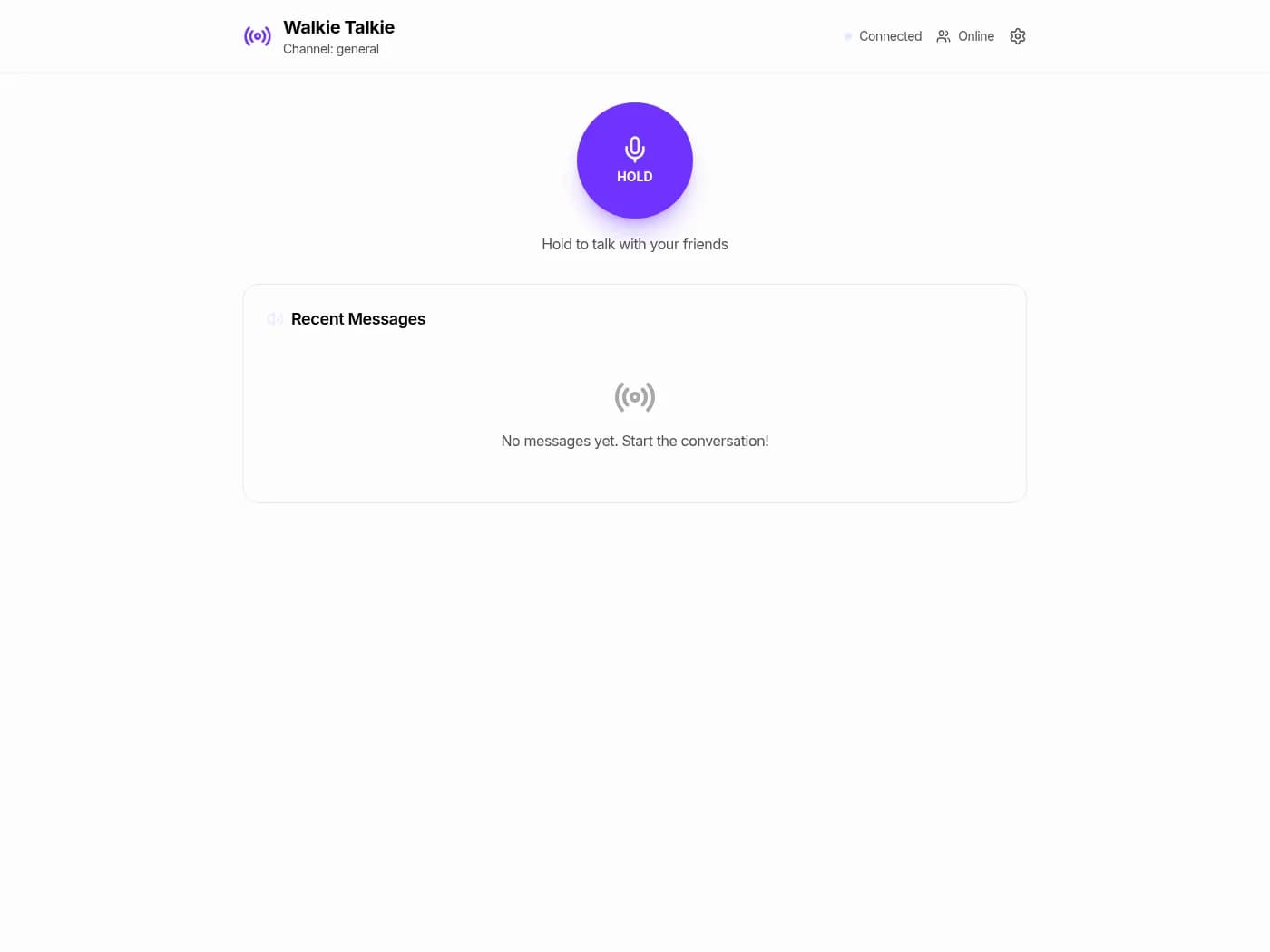 Walkie Talkie Voice Chat Platform
