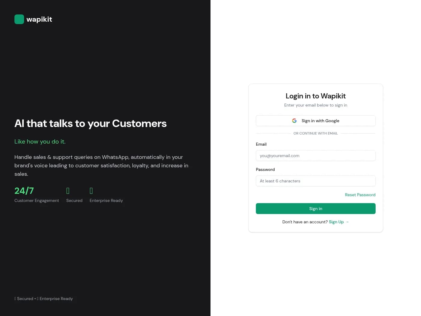 Wapikit Web App Clone
