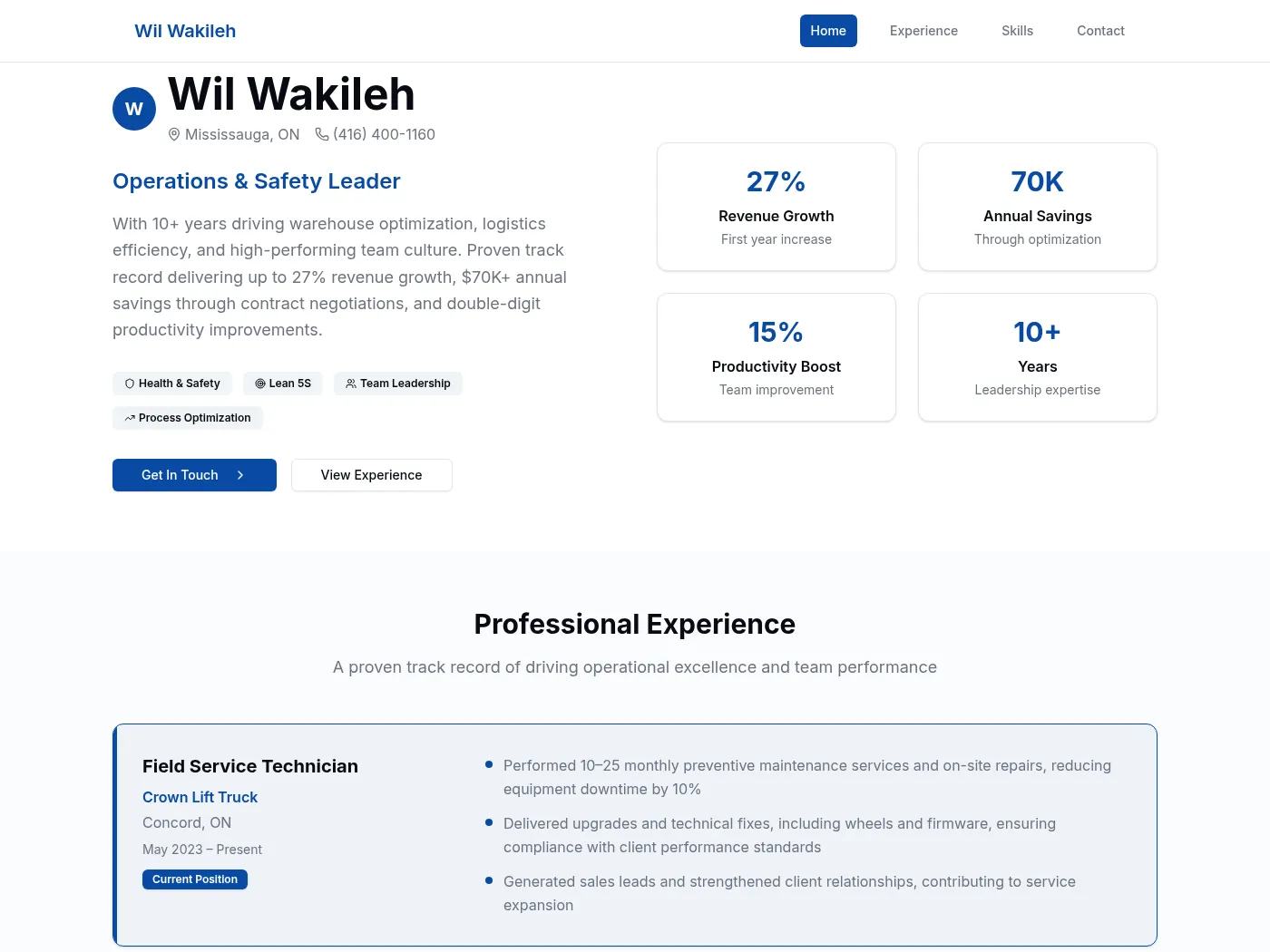 Warehouse Operations & Safety Portfolio Web App
