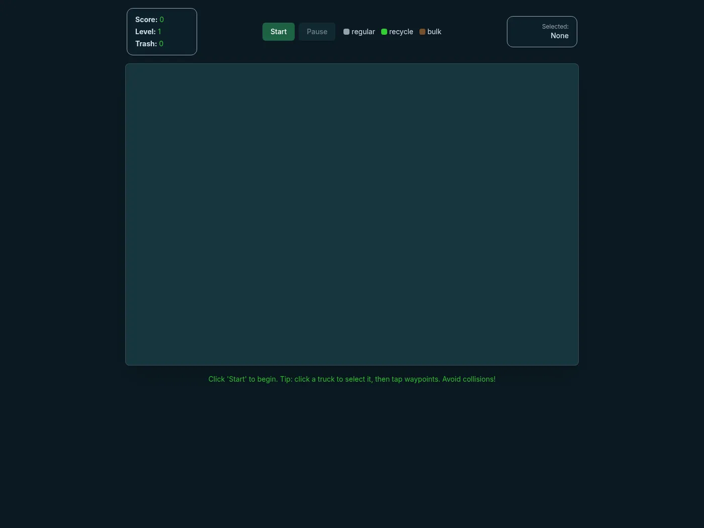 Waste Control Interactive Learning Simulator for Solid Waste Drivers