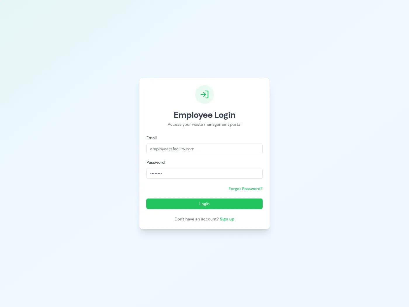 Waste Management Operations Web Portal