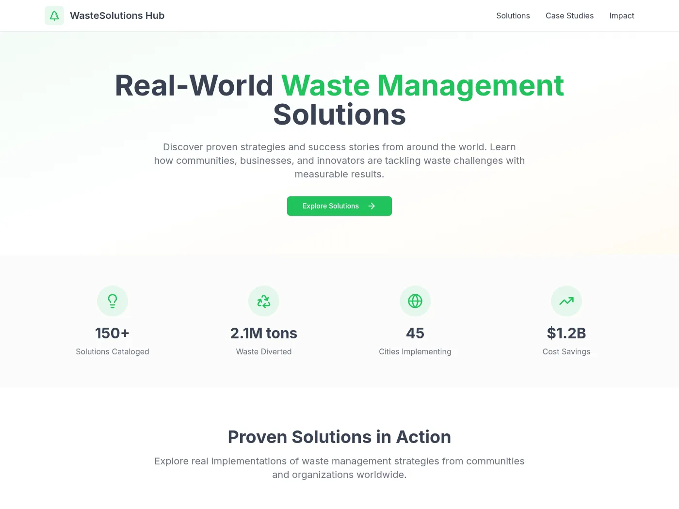 Waste Management Solutions Hub