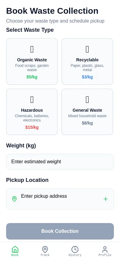 Waste Collection Ride Hailing App