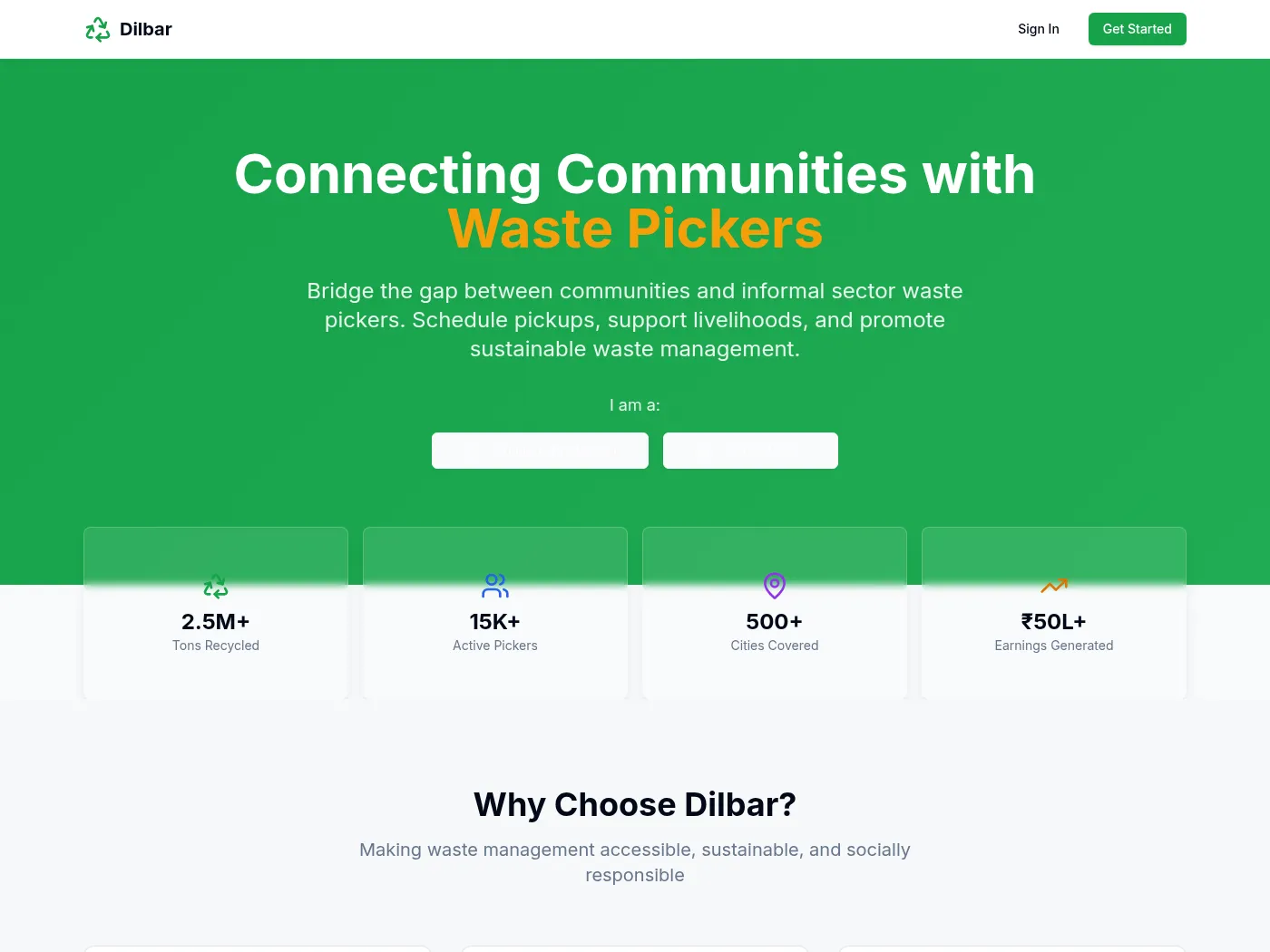 WasteConnect: Linking Communities with Informal Waste Pickers