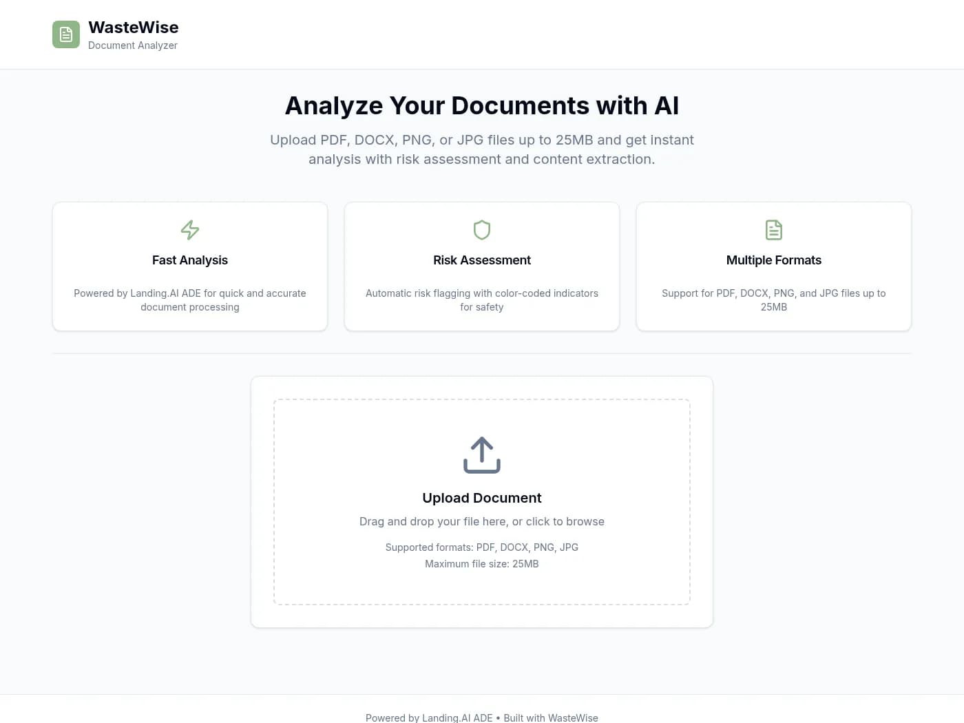 WasteWise Document Analyzer
