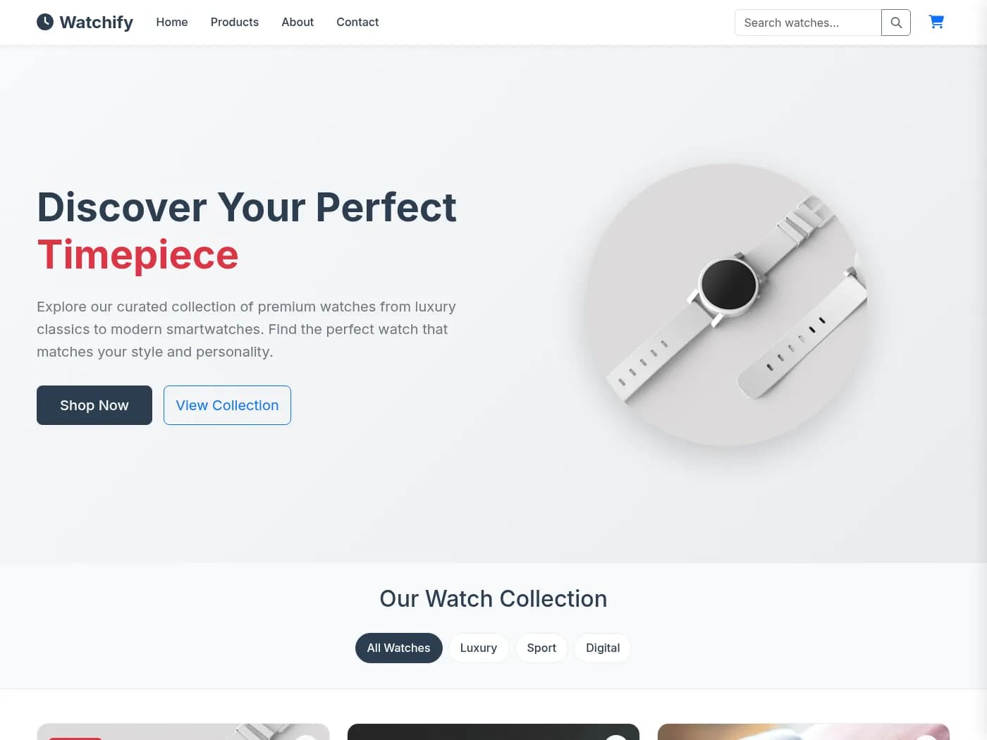 Watchify - Responsive Watches Ecommerce Platform