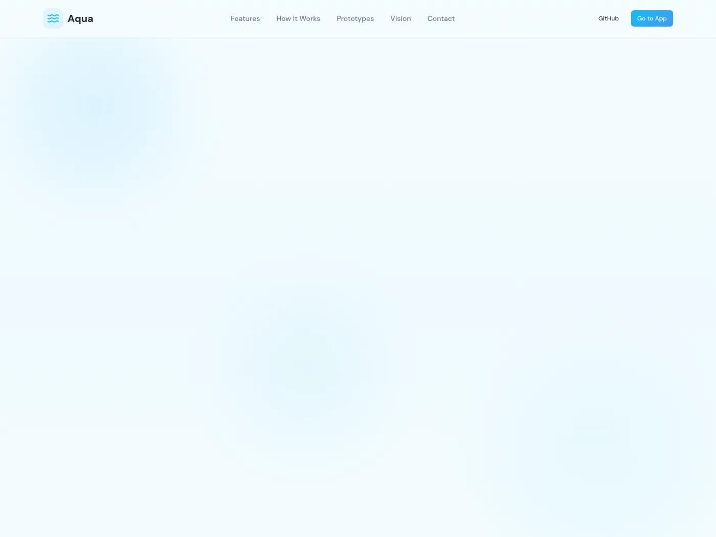 Modern Water-Themed Landing Page Redesign
