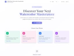 Watercolor Muse: Elegant Inspiration App for Artists