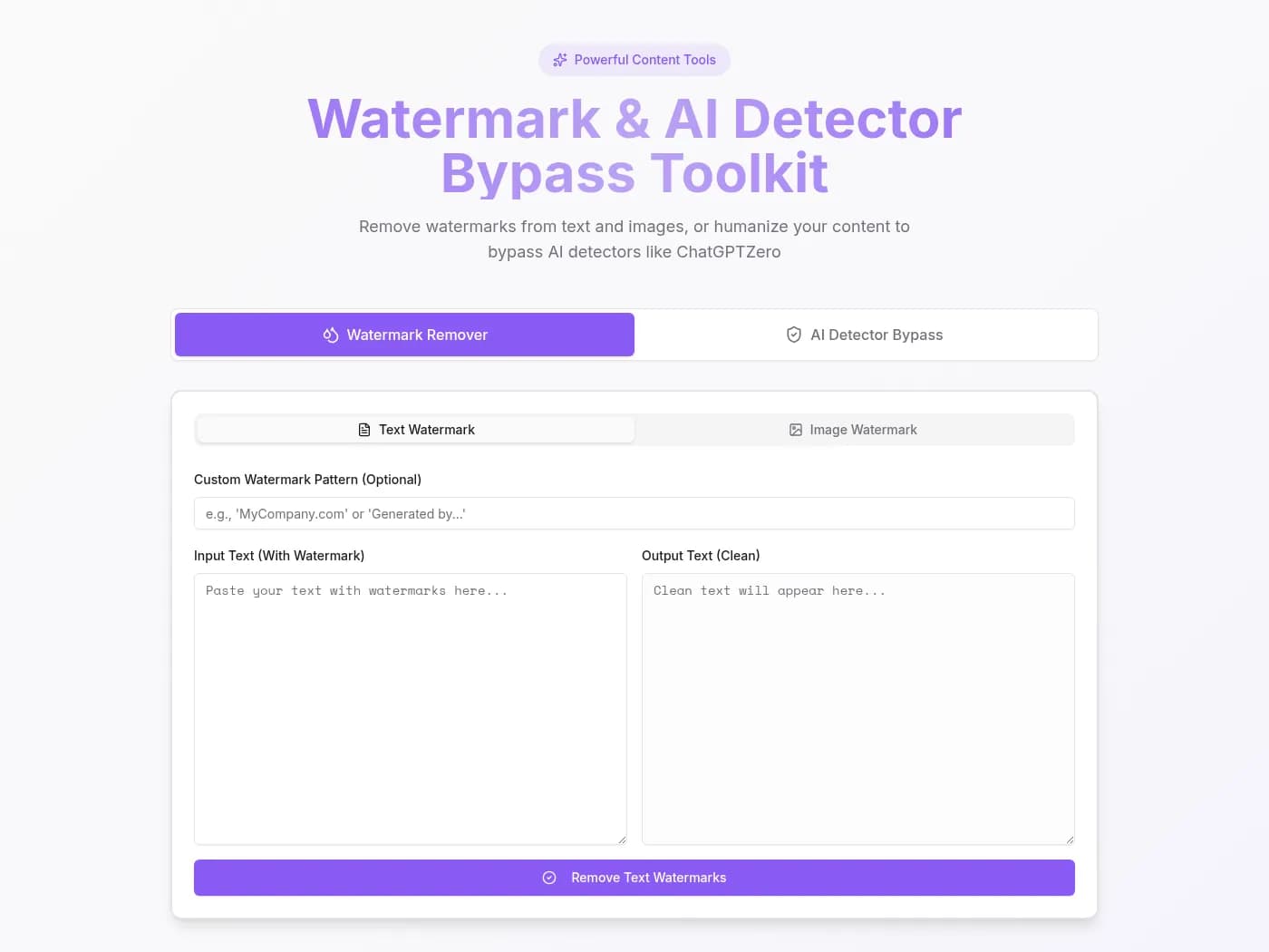 Watermark & AI Detector Bypass Toolkit