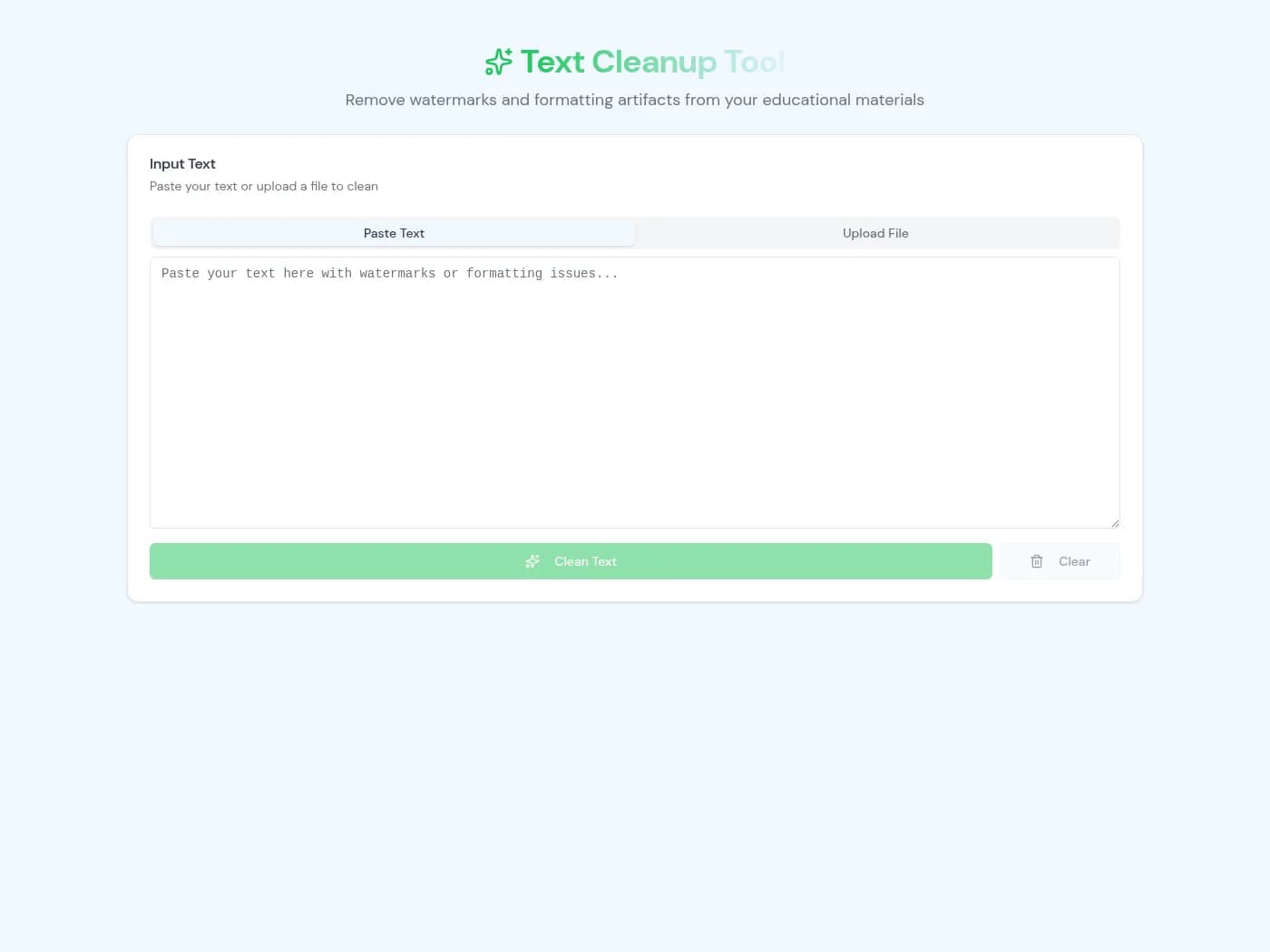 Watermark Removal & Text Cleanup App for Educators