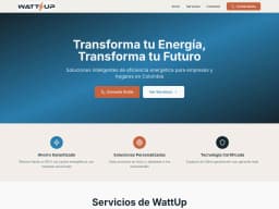 WattUp: Página Web Profesional para Servicios de Eficiencia Energética