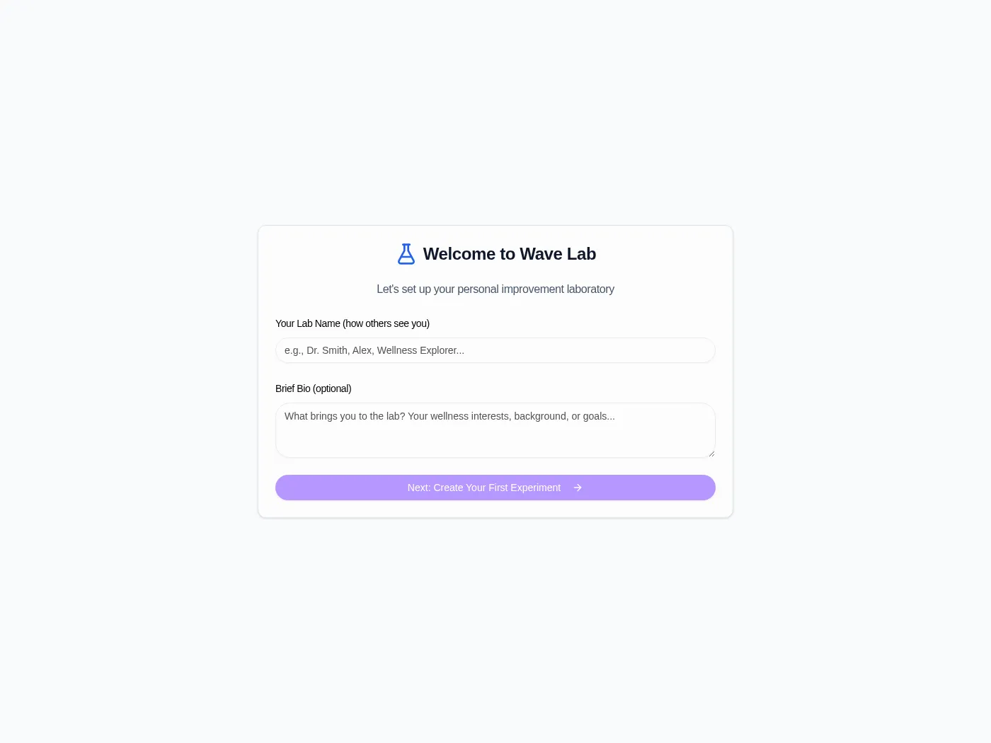 Wave Lab – The Social Personal Improvement Lab for Health & Wellness Experiments