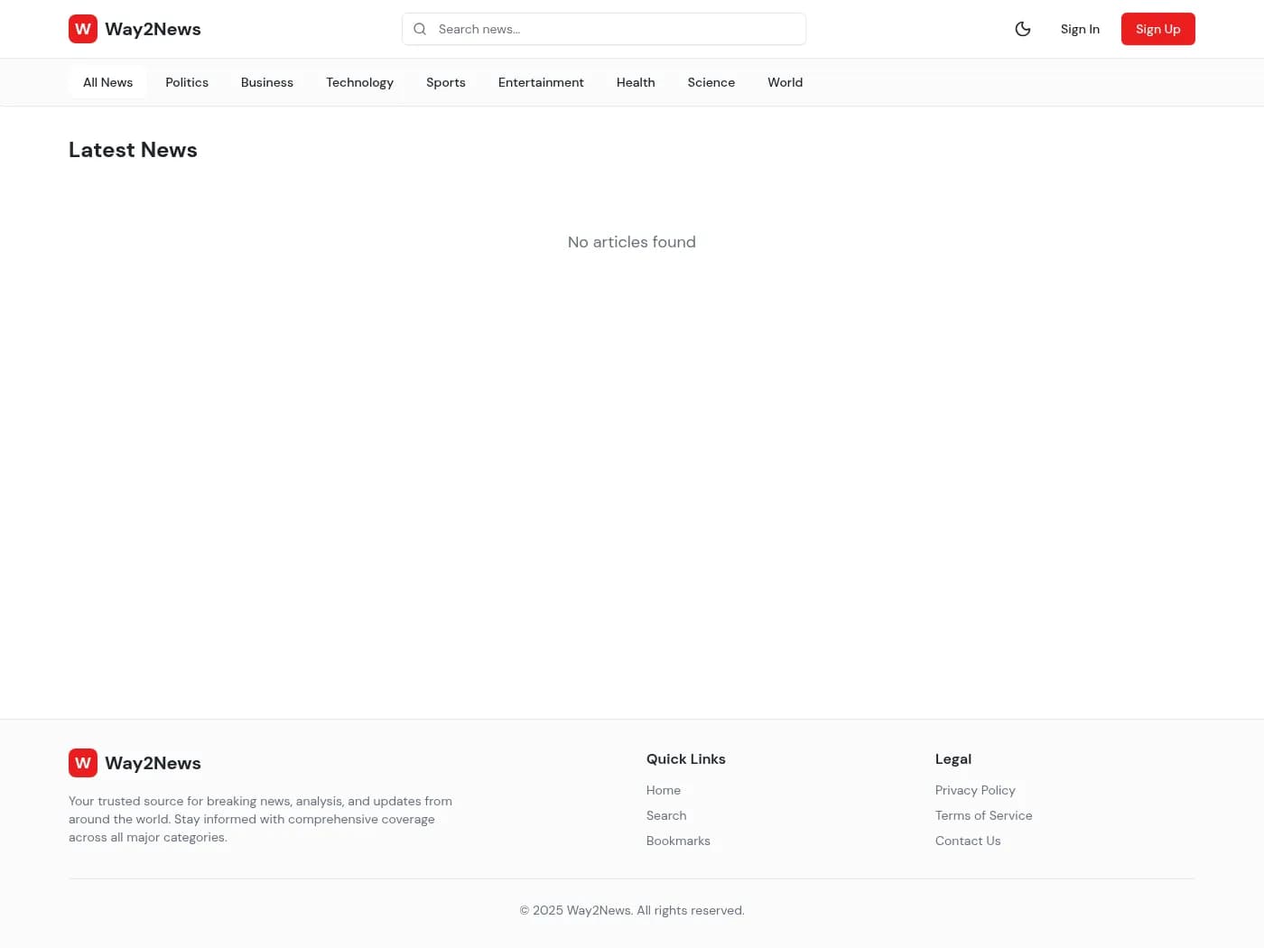 Way2News Clone with Admin Panel and Backend