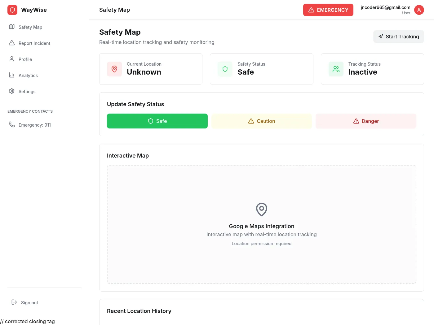 WayWise: Real-Time Safety and Incident Management Web Platform