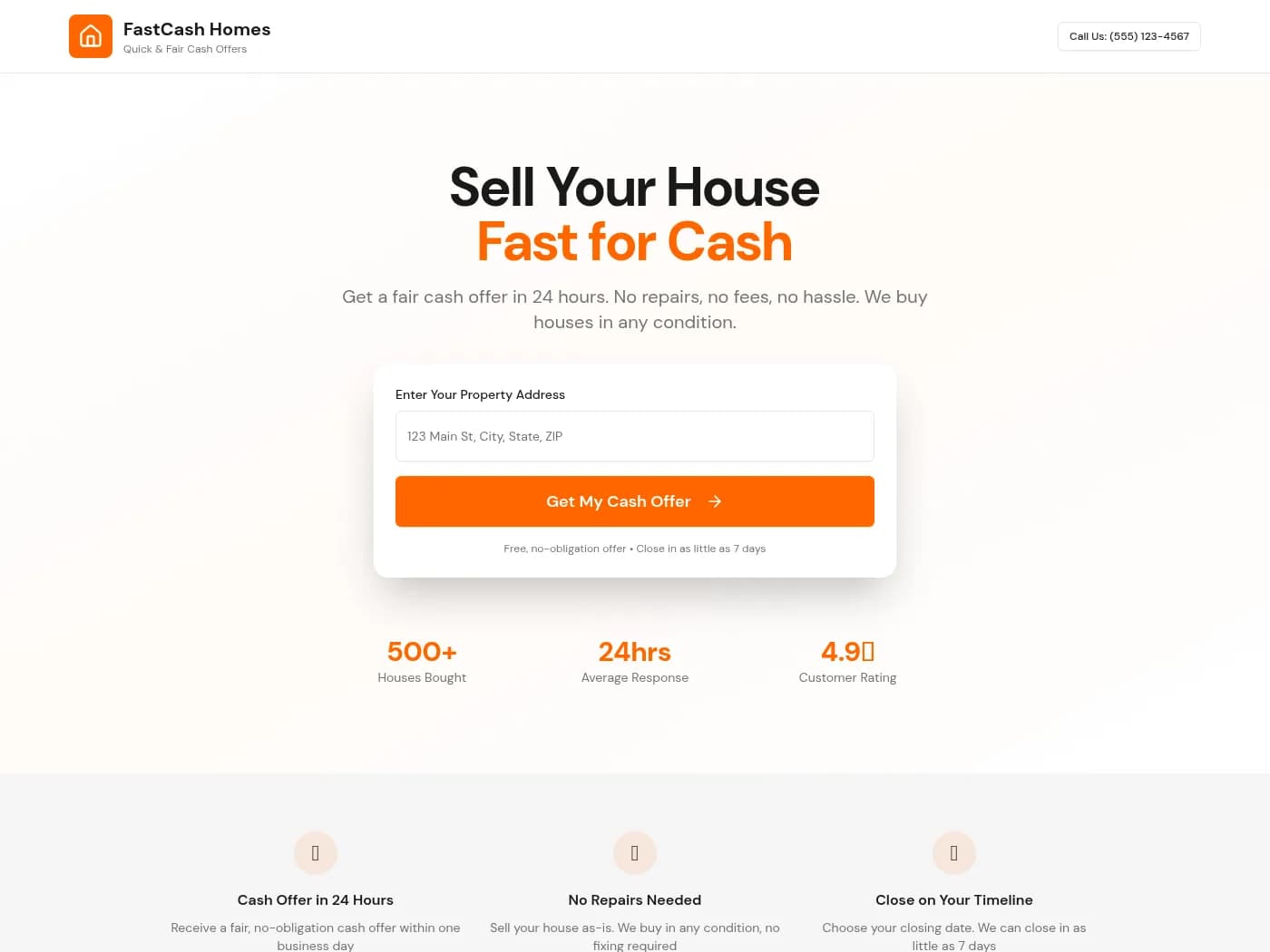 We Buy Houses Lead Qualification Site