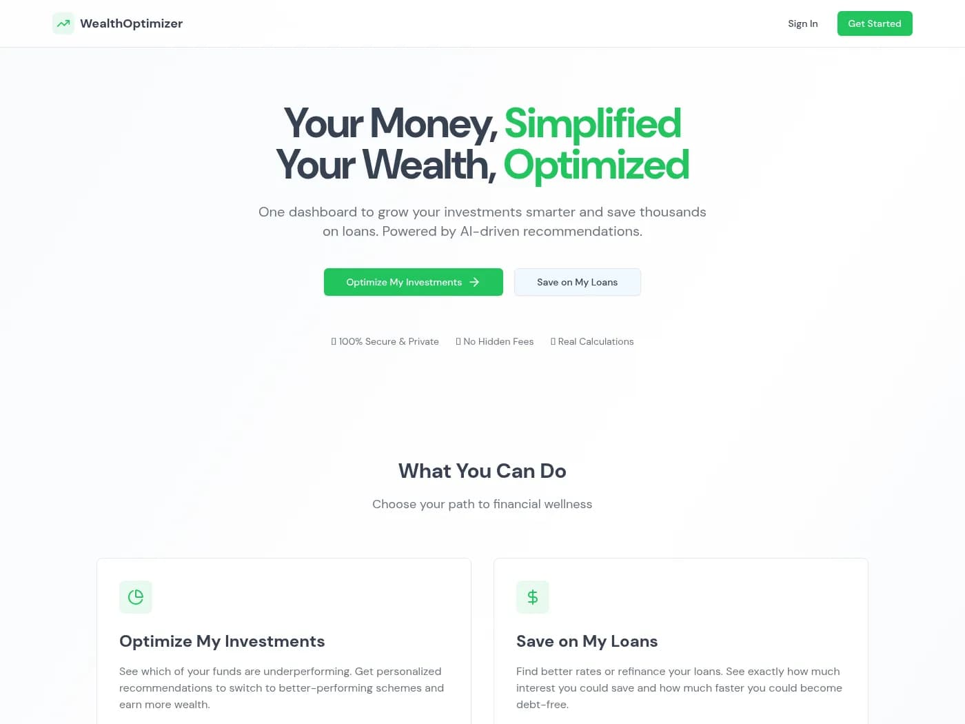 Wealth Optimizer & Loan Savings SaaS Platform