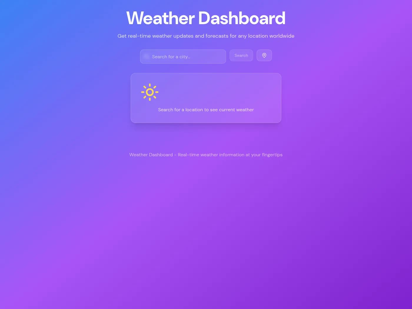 Weather Dashboard