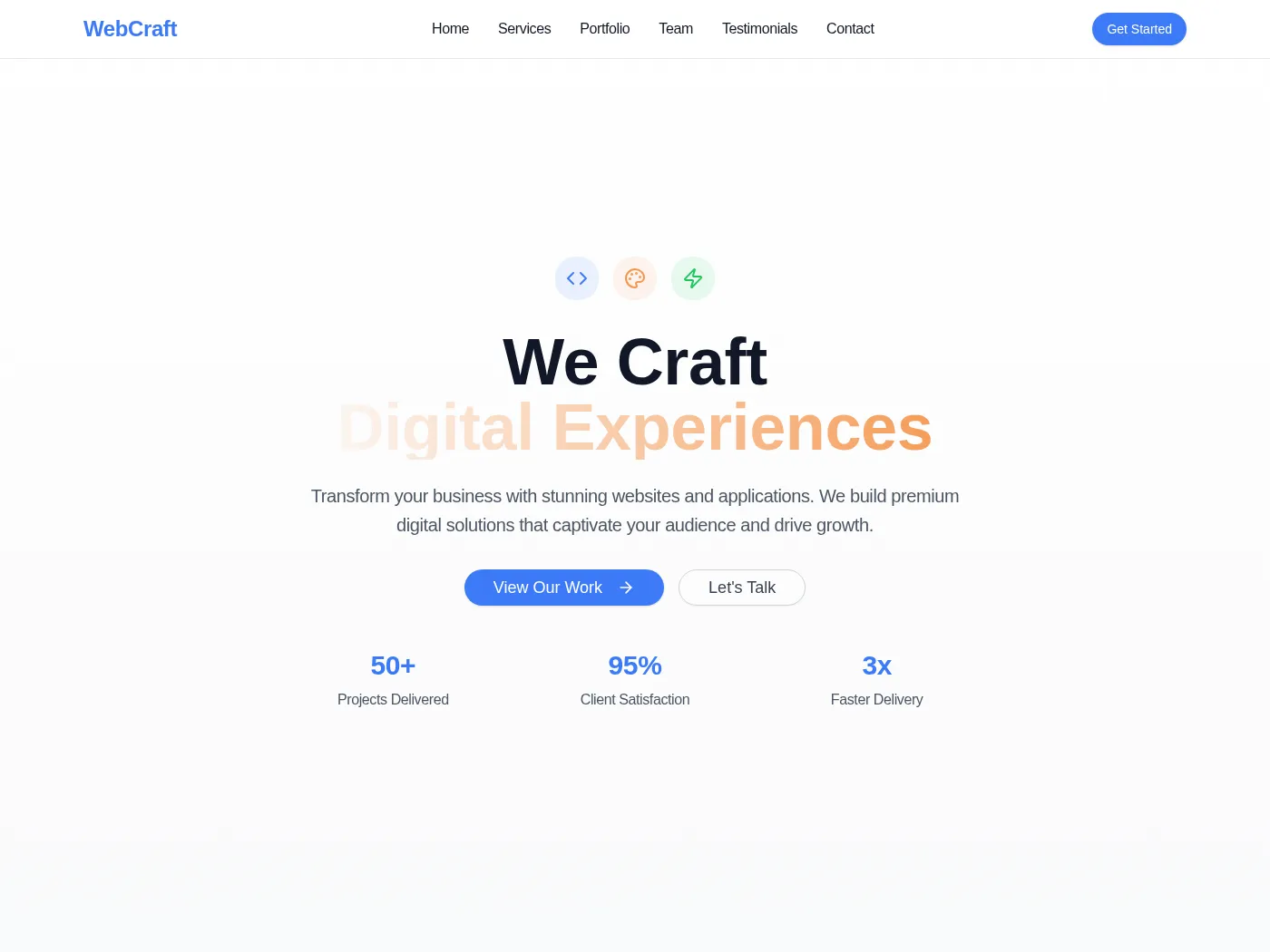 Web Agency Portfolio Website
