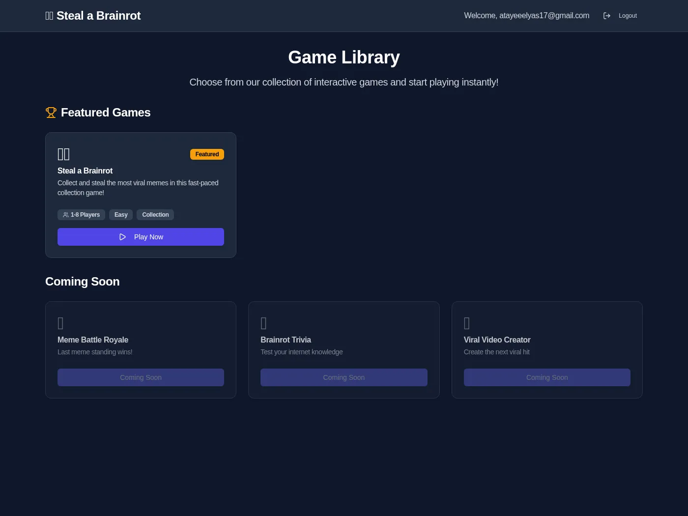 Web-Based Interactive Game Platform
