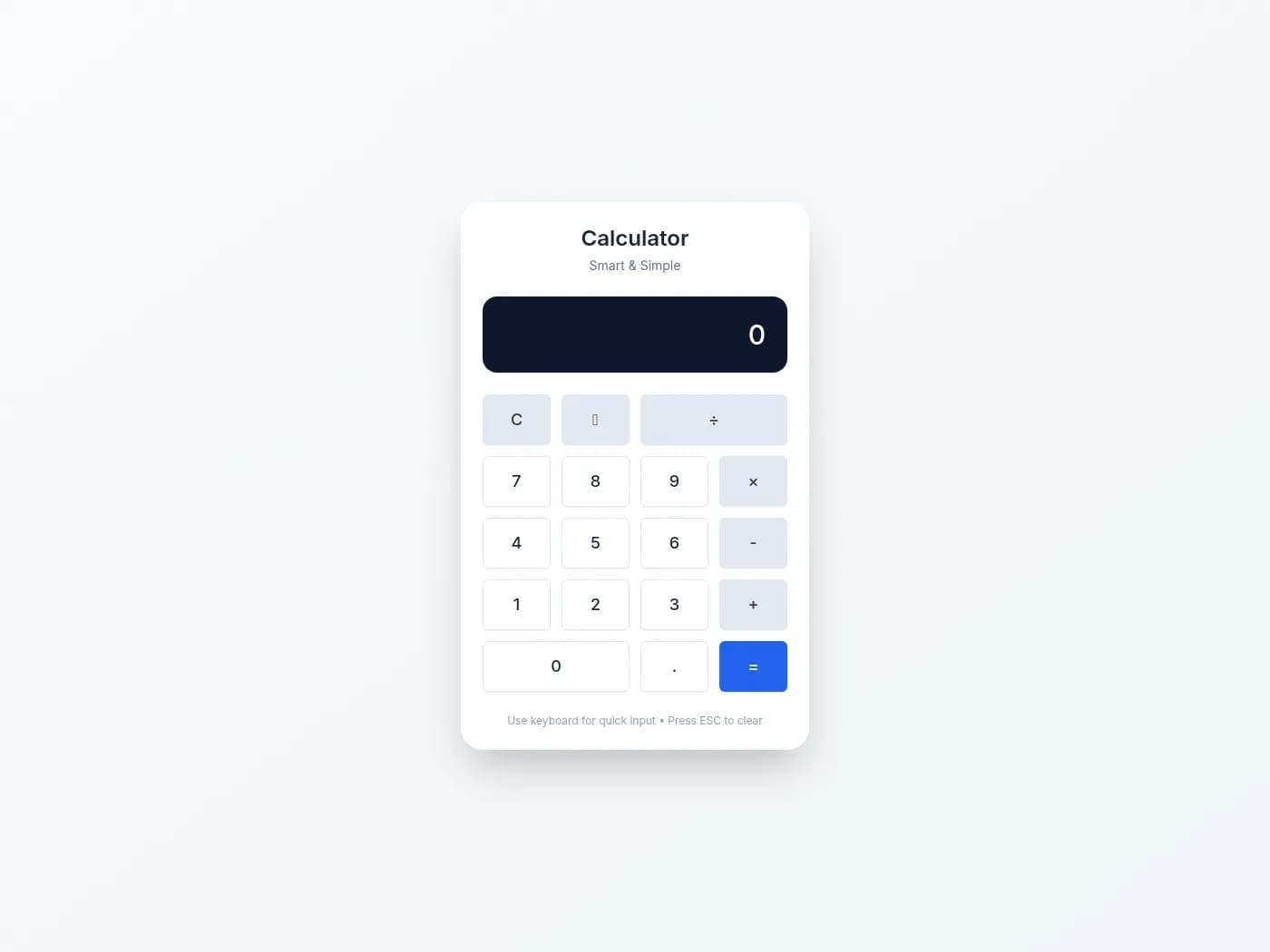 Smart Web Calculator