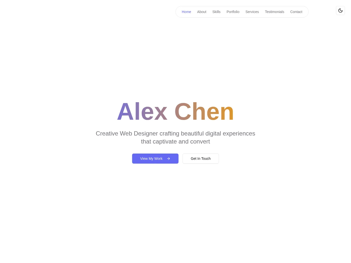 Web Designer Portfolio Website