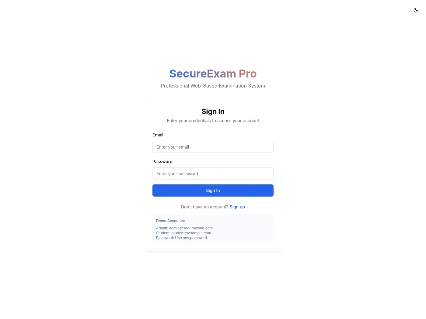 Secure Web-Based Examination & Analytics Platform