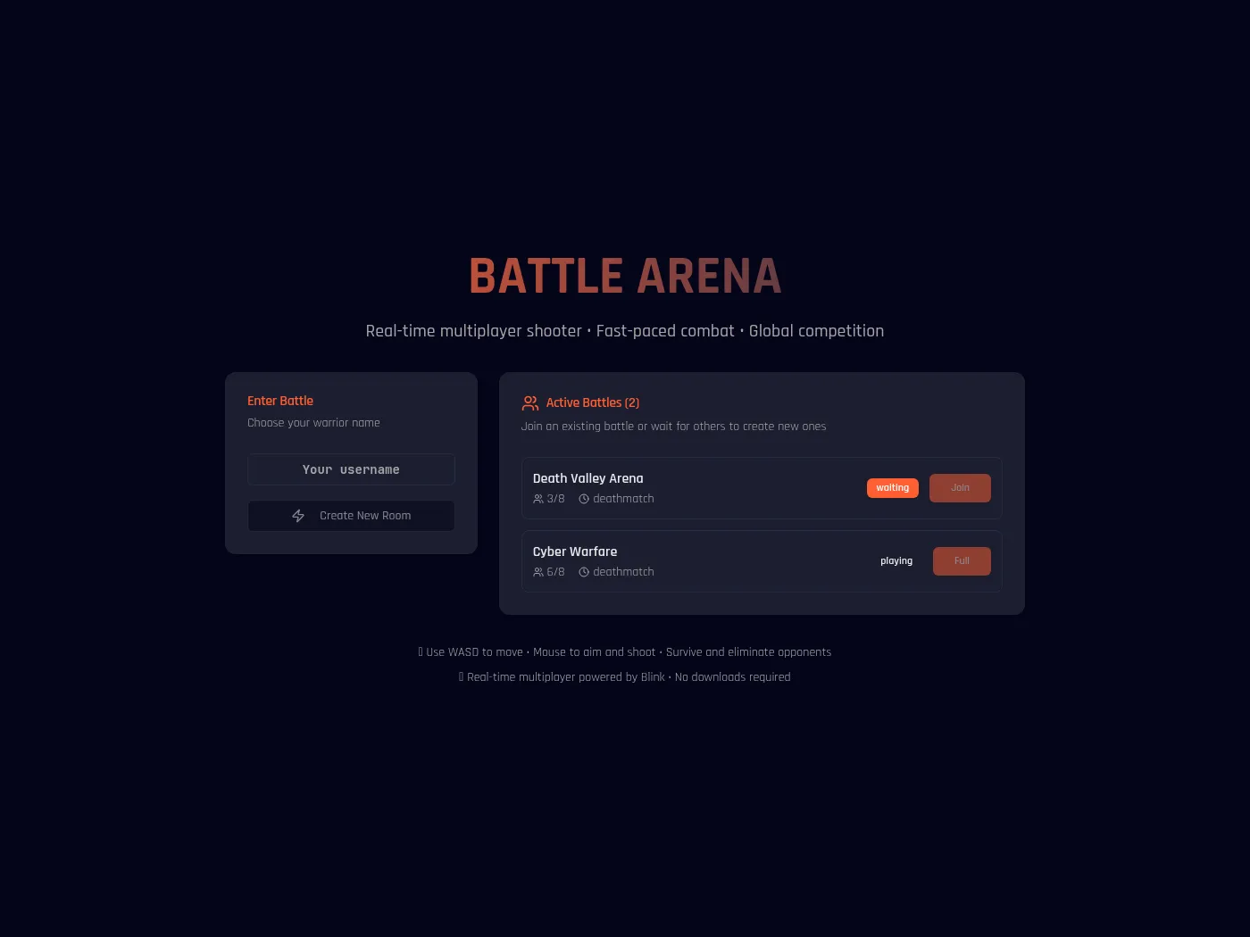 Web-Based Multiplayer 2D Shooter