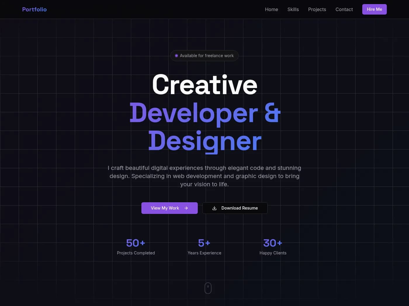 Multi-Talented Web Developer and Graphics Designer Portfolio