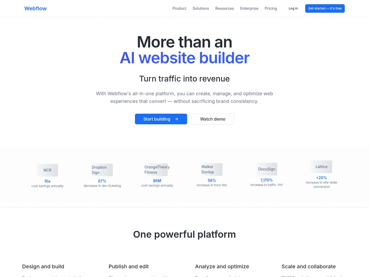 Webflow Homepage Clone