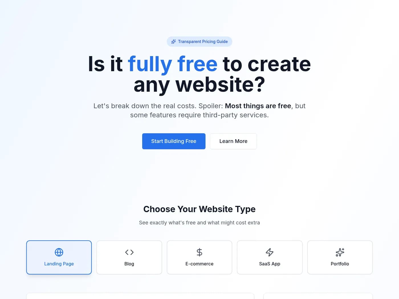 Website Creation Freedom Checker