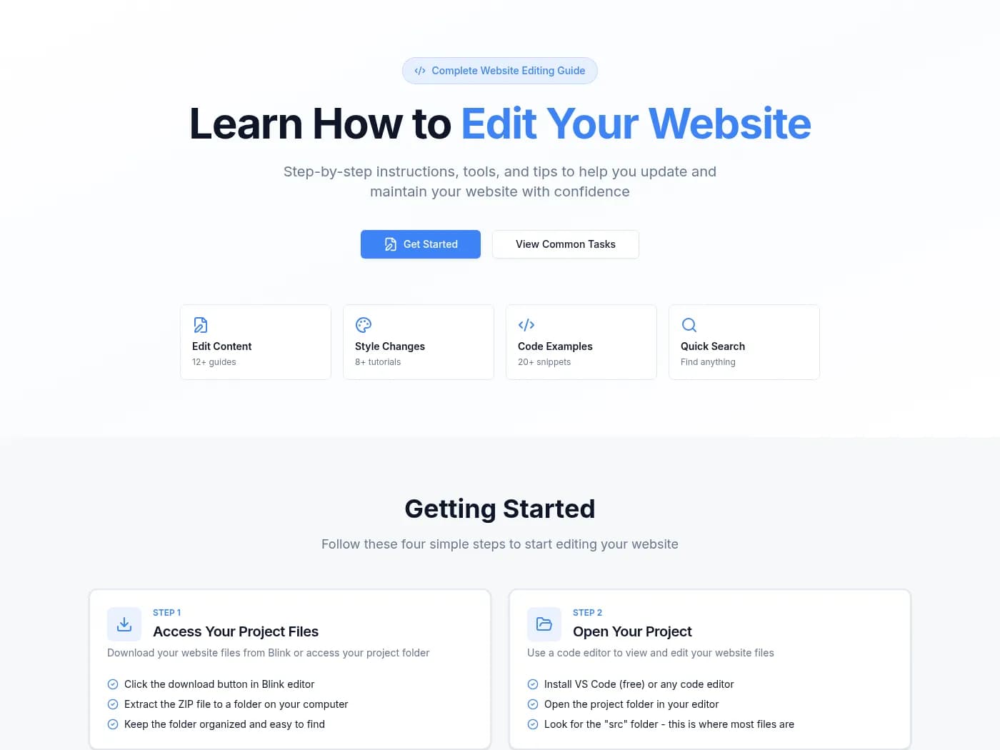 Website Editing Guide