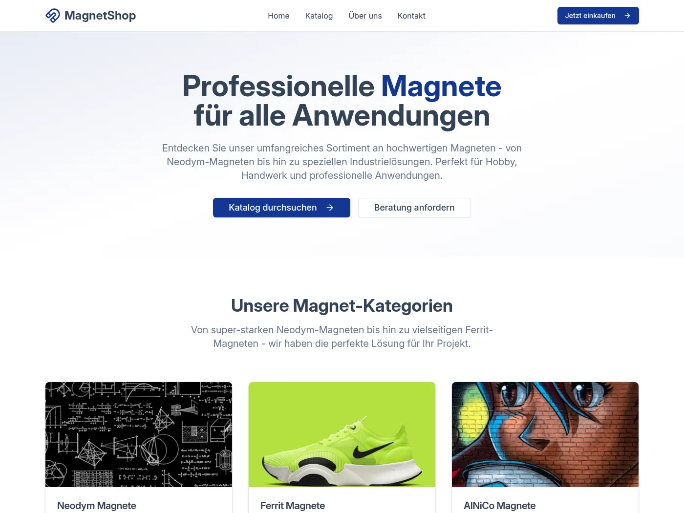 Magnet Shop Website