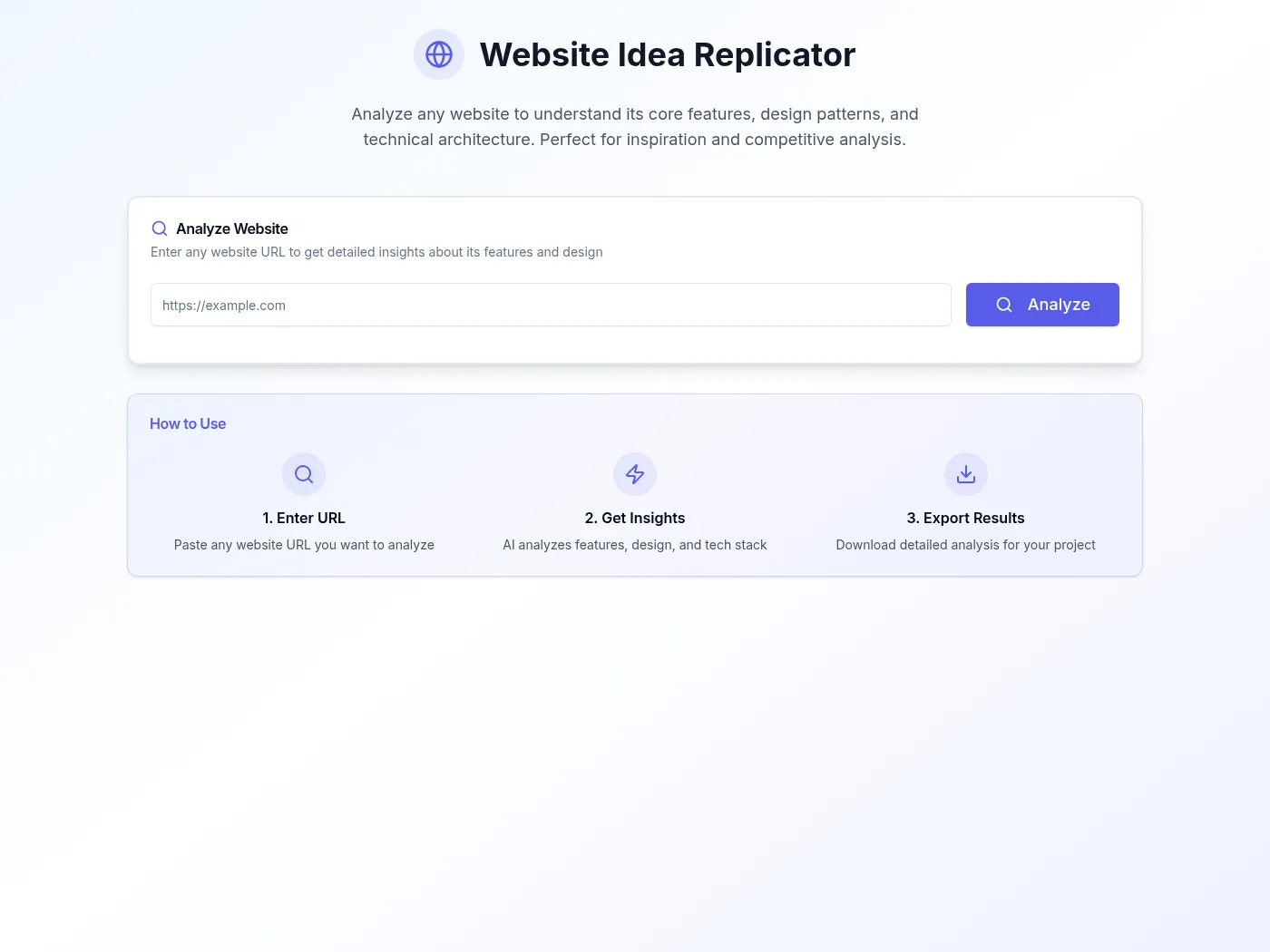 Website Idea Replicator