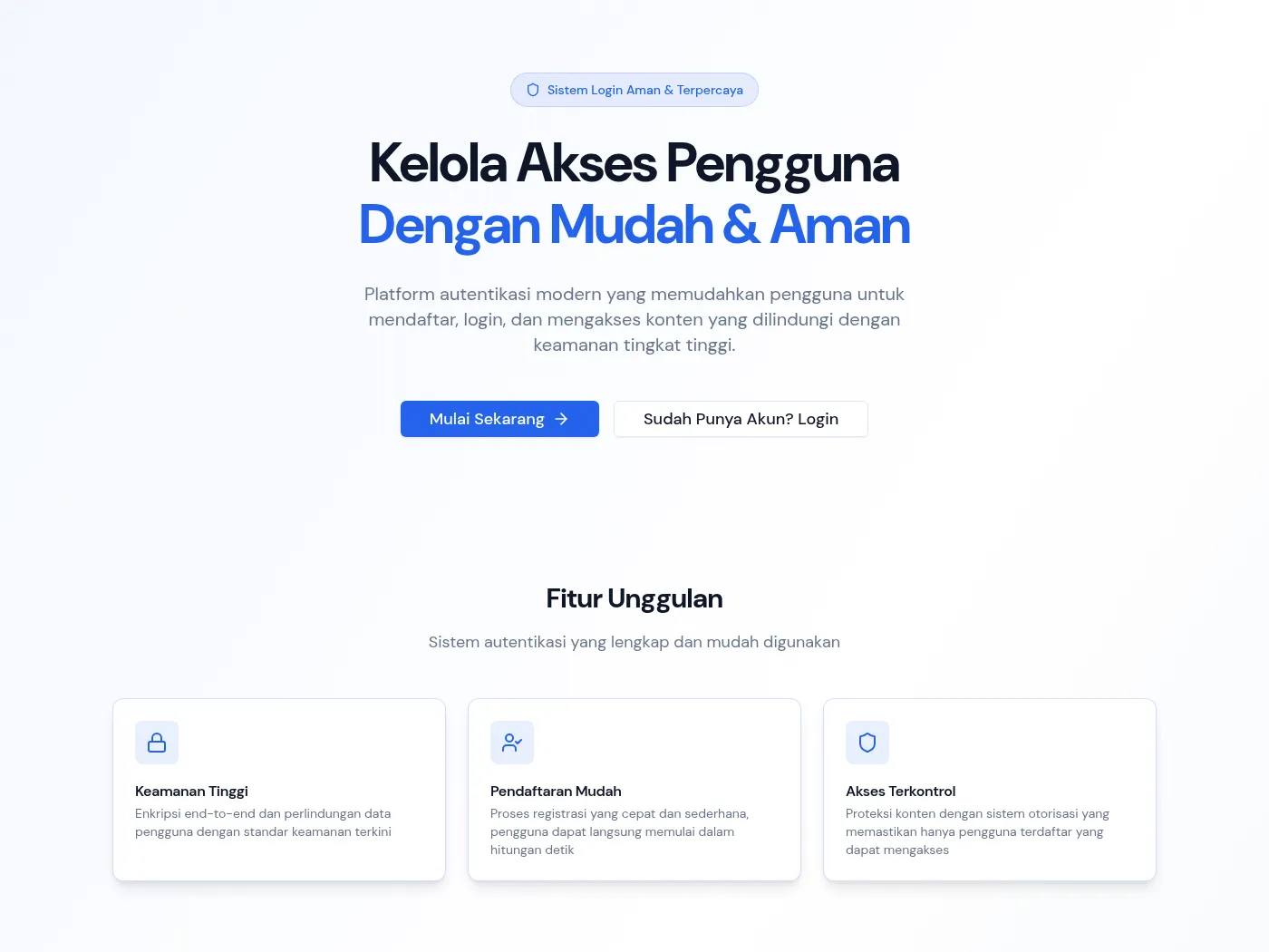 Simple Website Login System