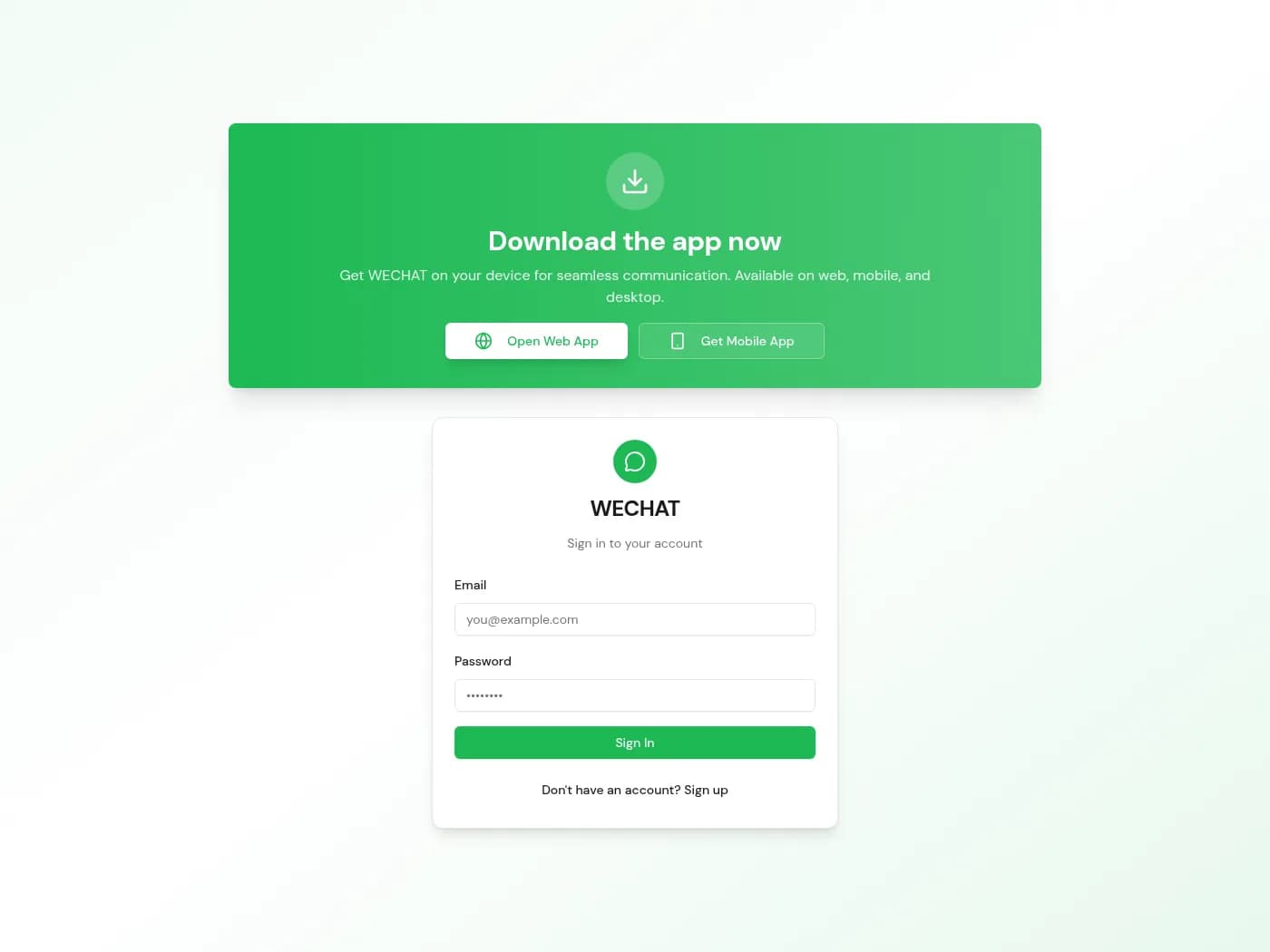 WECHAT Messenger App